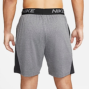 Nike Dri-FIT Hybrid Veneer Men's Training Shorts (as1, Alpha, l, Regular, Regular, Black/Heather/White)
