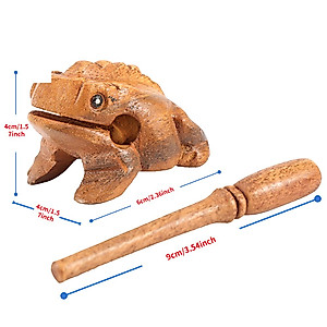 Wood Salmon Guiro Rasp Wooden Handcraft, Musical Instrument Tone Block Percussion Wood Toy,Thailand Traditional Craft for Home and Office Decor (5.8CM)