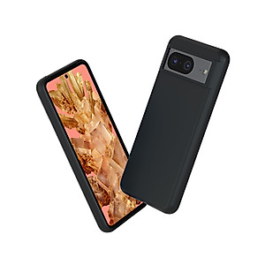 Foluu Silicone Case for Google Pixel 8, Pixel 8 Liquid Gel Rubber Bumper Case with Soft Microfiber Lining Cushion Slim Hard Shell Shockproof Protective Cover for Google Pixel 8 2023 (Black)