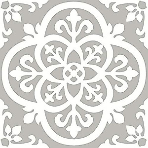 FloorPops FP2942 Medina Peel & Stick Floor Tiles, Grey