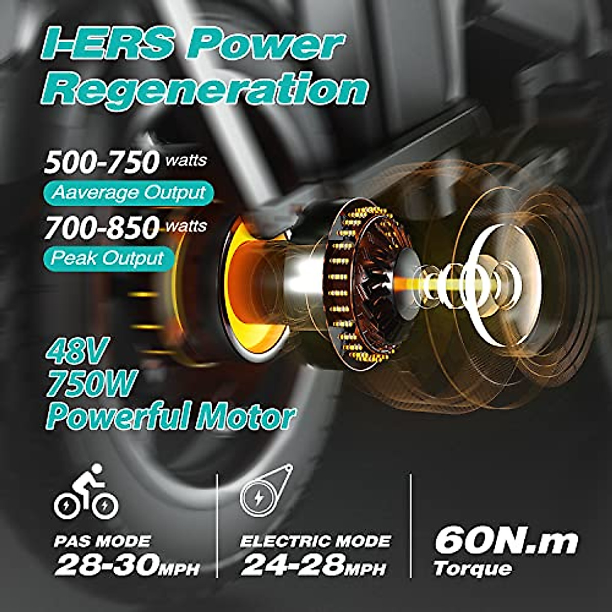 ENGWE 750W Folding Electric Bike for Adults 20" 4.0 Fat Tire Mountain Beach Snow Bicycles Aluminum Electric Scooter 7 Speed Gear E-Bike with Detachable Lithium Battery 48V12.8A Up to 28MPH (Gray)