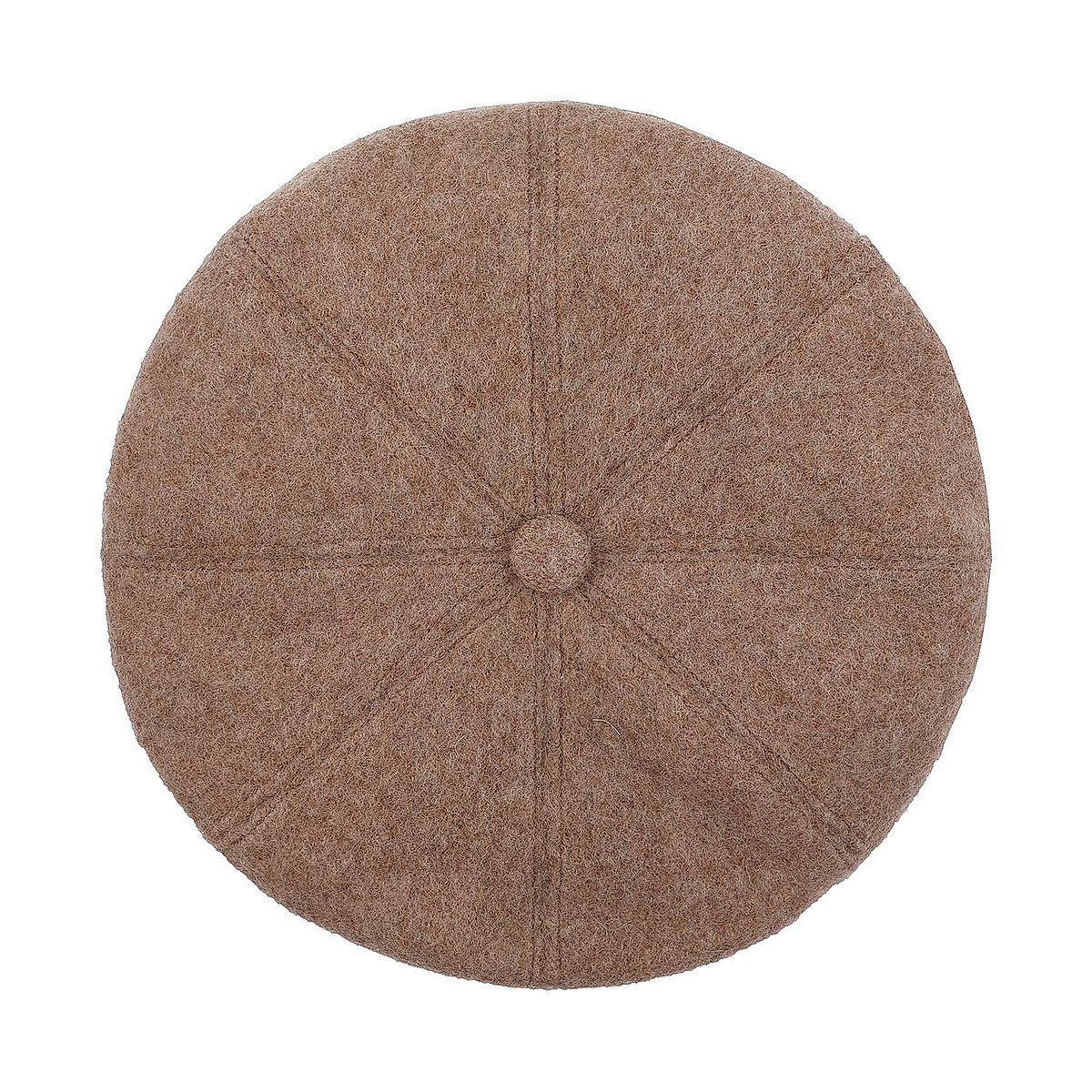 JASMIN DANTIYA Women's Lama-Wool Visor Beret Newsboy Hat Cap Cabbie Winter Cozy Hat (Khaki)