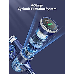 BuTure Cordless Vacuum Cleaner, 400W 33KPA Stick Vacuum with Automatic Dust Detection, Large LED Display, Up to 55Mins,Ultra-Quiet Handheld Vacuum Cleaners for Hardwood Floor Carpet Pet Hair