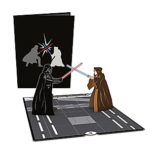 Lovepop Star Wars™ Obi-Wan™ vs. Darth Vader™ Pop Up Card, 3D Card, Star Wars Birthday Card, Greeting Cards, Card for Dad, Birthday Card for Kids