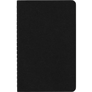 Moleskine Cahier Journal, Soft Cover, Pocket (3.5" x 5.5") Dotted, Black, 64 Pages (Set of 3)