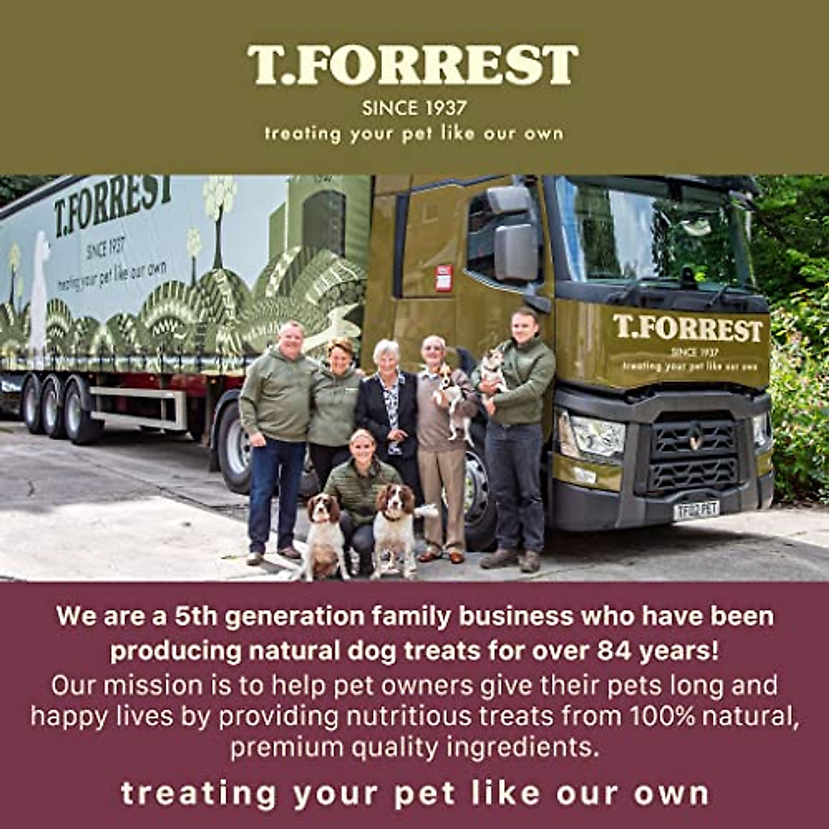 T. Forrest Beef Rib Dog Bones 6-8" (6 Pack) Natural Grass Fed Made in UK