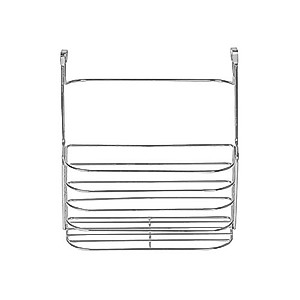 Spectrum Diversified Duo Over-The-Cabinet Towel Bar & Medium Basket, No Installation 2-in-1 Basket & Towel Bar, Under Sink Storage & Organization, Small, Chrome