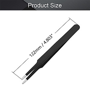 UToolmart 3PCS Precision Tweezers Set, Upgraded Anti-Static Stainless Steel Tweezers, Length: 122mm