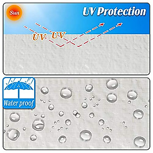 Strong Camel Carport Replacement Sidewall Instant Canopy PE Side Wall,6.4FTx19.7FT (1 Pack Side Wall Only) (White)