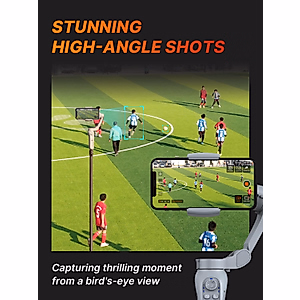 XbotGo AI Sports Gimbal, Auto Sports Gimbal Camera for Team Tracking, AI-Powered 3-Axis Gimbal Stabilizer for Basketball & Soccer Recording, Live Streaming, Portable & Foldable, Support iOS Android