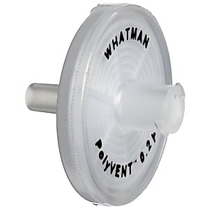 Whatman 6713-1650 PTFE PolyVENT 16 Venting Filter Discs Membrane Stepped Barb Fittings, 3/8" x 1/2" Inlet, 3/8" x 1/2" Outlet, 50mm Diameter, 0.2 Micron (Pack of 10)