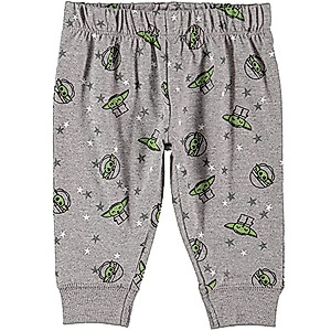 Disney Mandalorian The Child Baby Boys Baby Yoda Clothing 3-Piece Set - Baby Boy Clothes with Bodysuit, Pants, and Hat (White/Grey/Green, 0-3M)'
