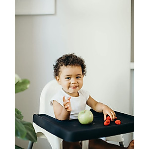 Silicone Full Cover Placemat for IKEA Antilop High Chair, BPA Free, Dishwasher Safe, ezpz Baby Led Weaning Plate, Baby Finger Food