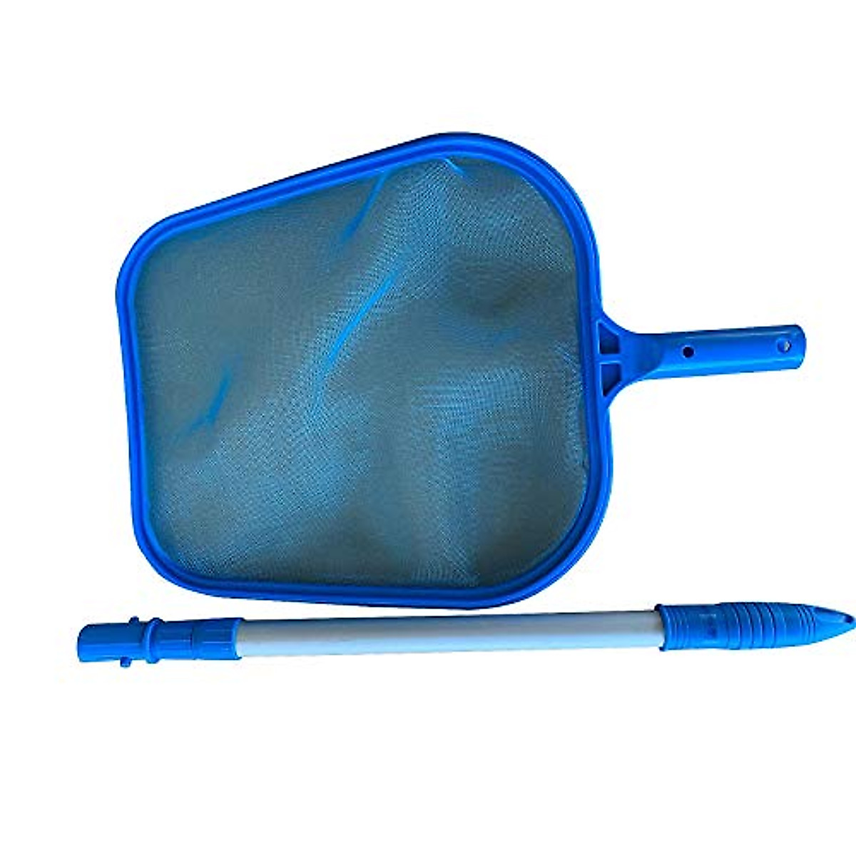 FibroPool Leaf Skimmer Net with Extendable Aluminum Pole - Ultra Fine Mesh Rake for Cleaning Swimming Pools, Spas, Hot Tubs and Fountains - Pool Maintenance Accessories