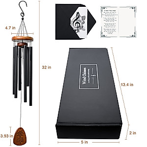 Large Aluminium Wind Chimes 32" for Outside, Wind Chimes Outdoor Tuned Soothing Melody, Memorial Wind Chimes Gifts for Mom/Grandma,Wind Chimes Outdoor Decoration, Patio, Garden, Yard