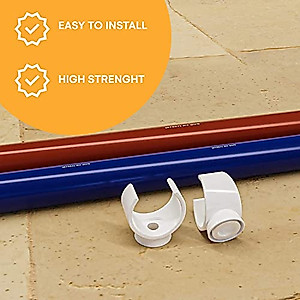 Noa Store 1/2 inches PEX Pipe Support Hangers 130 Pieces | U-Hook PEX Holder PVC Water Pipe Clamps Clips Socket | PEX-AL-PEX Talon Clamps Pipe Support