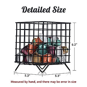 Coffee Pod Holder, Large Capacity K Cup Holder and Coffee Storage Coffee Pod Organizer for Coffee Station Organizer and Coffee Pod Storage K Cup Holders for Counter Coffee Bar (Matte black)