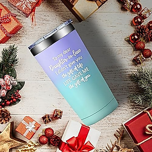 Fufendio Daughter in Law Gift Ideas - Christmas, Mothers Day Gifts for Daughter in Law from Mother in Law - Daughter in Law Tumbler Mug Cup 20oz