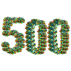 Regal Games - 500 Mixed Transparent Bingo Chips - 3/4 Inch - for Large Group Games, Game Night, Bingo Hall, & Educational Activities - Ages 5+ - 500 Count - Perfect for Bulk Purchasing