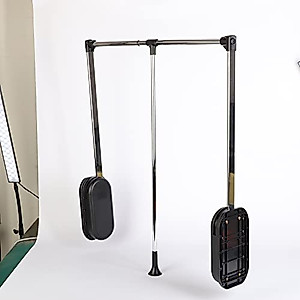 usego Pull Down Closet Rod Chrome Heavy Duty Adjustable 35-46.7 Closet Pull Down Rods Hanger for Hanging Clothes Wardrobe Lift Rail Organizer Storage System Side Mounted Expanding Tubing