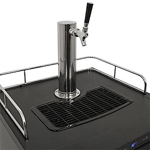 EdgeStar KC3000SS Full Size Kegerator with Digital Display - Black and Stainless Steel