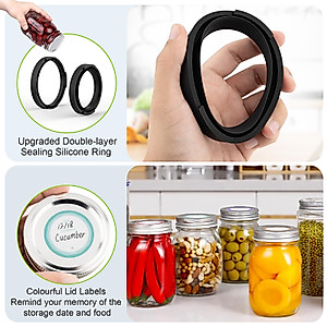 Electric Mason Jar Vacuum Sealer Kit, Portable Vacuum Sealer for Jars, Jar Sealer for Wide Mouth & Regular Mouth Mason Jar, Automatic Canning Sealer for Jars, Vacuum Sealer Mason Jar for Food Storage