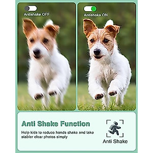 Digital Camera, FHD 1080P Kids Camera with 32GB Card, 2 Batteries, Lanyard, 16X Zoom Anti Shake, 44MP Compact Portable Small Point and Shoot Cameras Gift for Kids Student Teens Girl Boy(Apple Green)