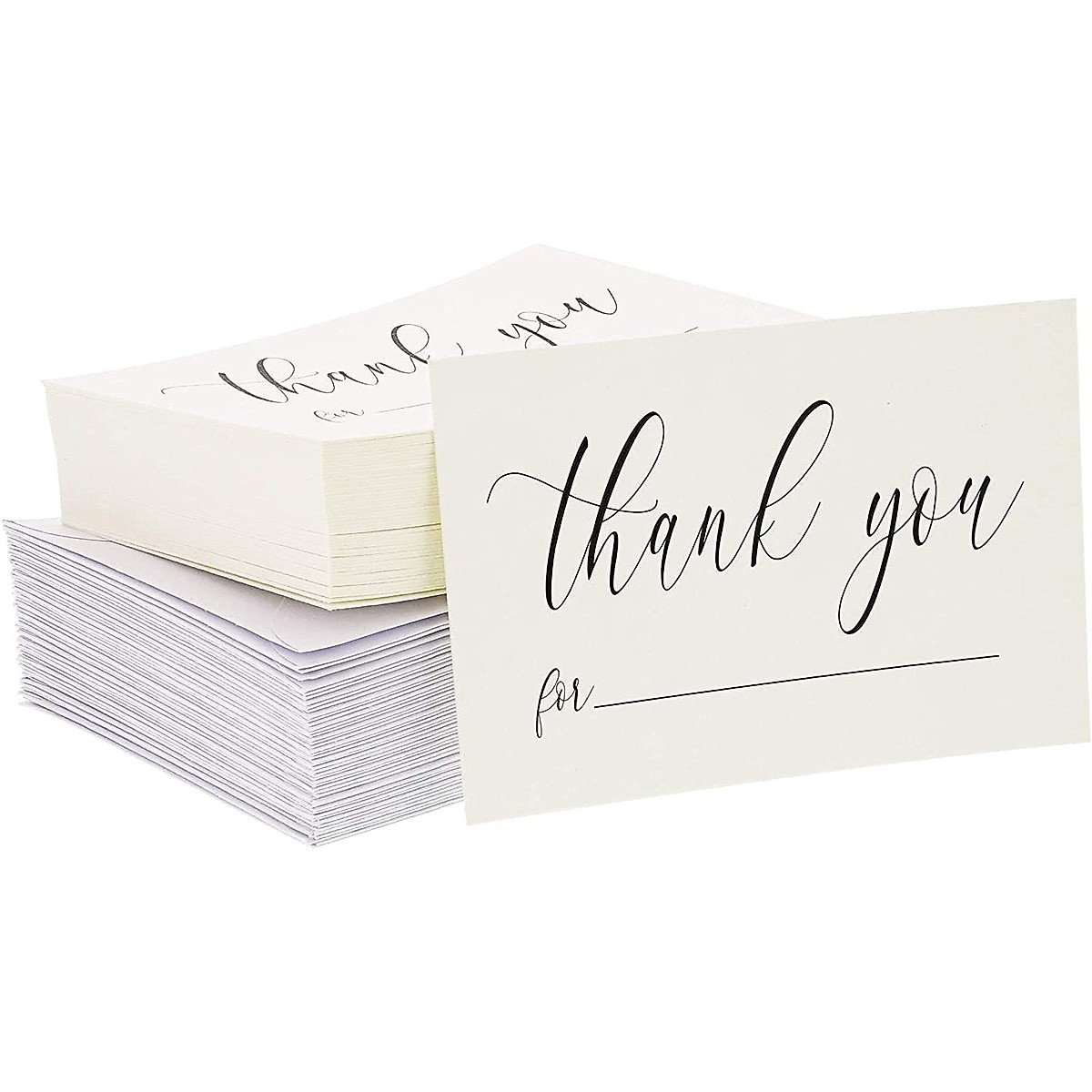 Mini Blank Thank You Gratitude Note Cards with Envelopes (3.7 x 2.5 In, 48 Pack)