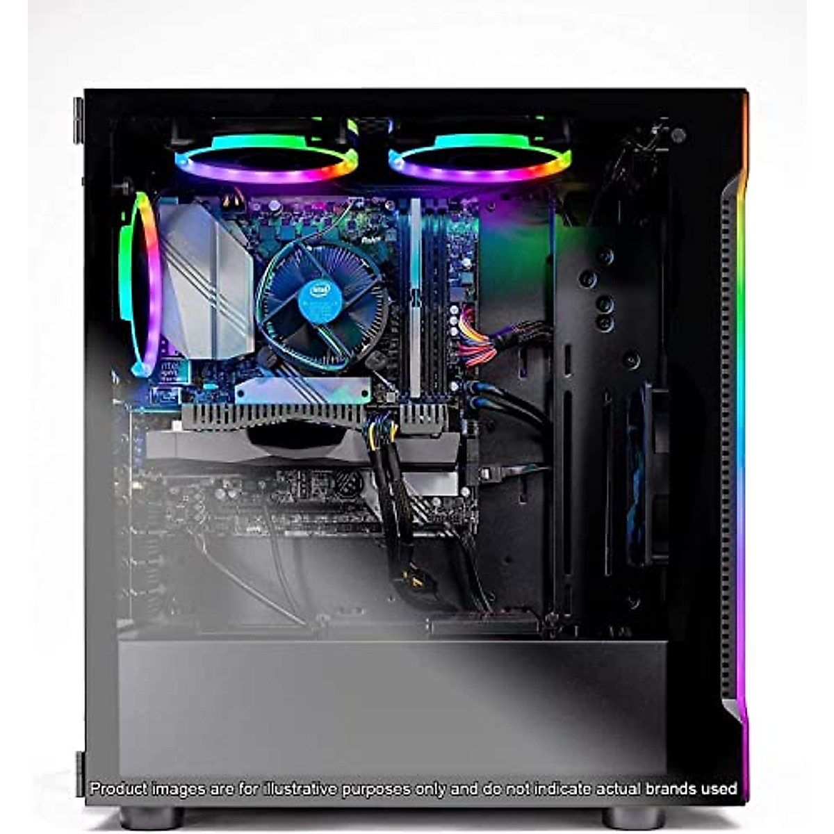 Skytech Gaming Shadow Gaming PC Desktop – INTEL Core i5 10400F 2.9 GHz, RTX 3050, 1TB NVME SSD, 8G DDR4 3200, 600W GOLD PSU, AC Wi-Fi, Windows 10 Home 64-bit,Black