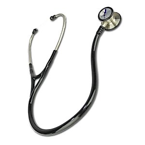 Lightning X Premium Cardiology Professional Dual Head Stainless Steel Stethoscope - Black
