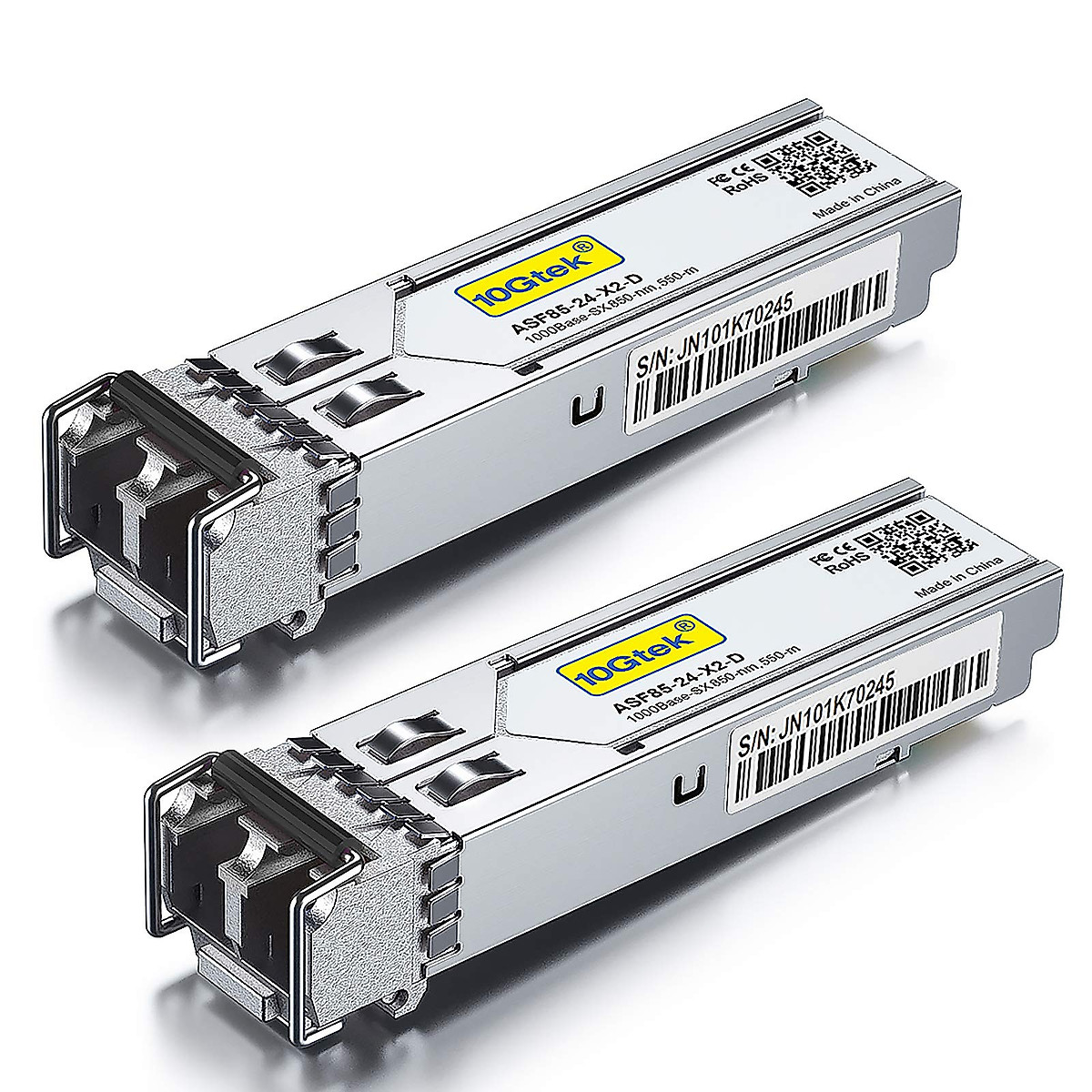 1.25G SFP 1000Base-SX Compatible with Cisco GLC-SX-MMD/GLC-SX-MM/SFP-GE-S & 1-Pack of 1-Meter OM3 LC to LC Fiber Patch Cable