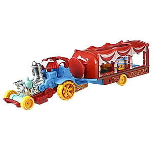 Hot Wheels Car-Nival Steamer Vehicle - Semi-Truck with Car ~ Detachable Trailer