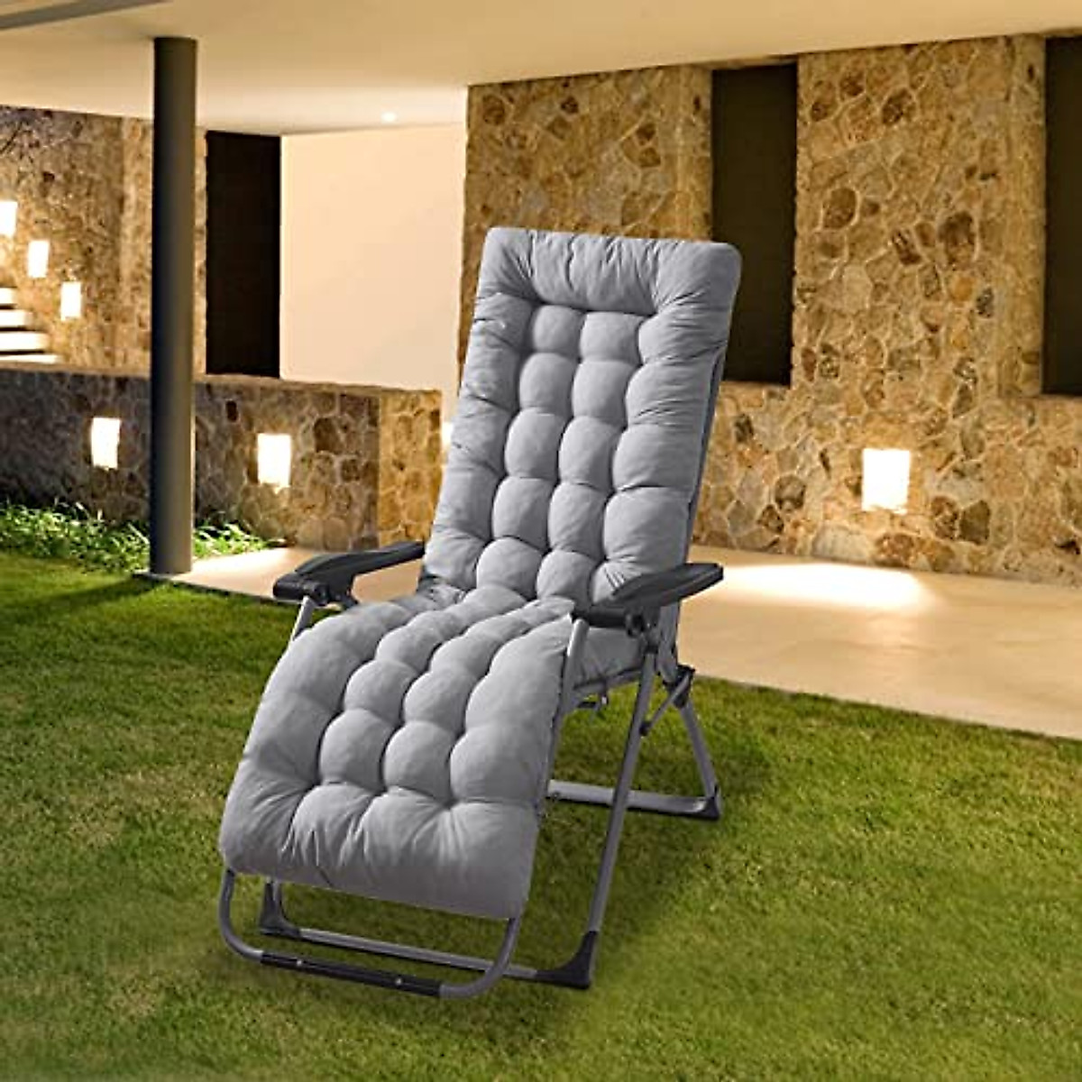 KOCASO 67x22in Chaise Lounger Cushion Patio Recliner Rocking Chair Sofa Mat Deck Chair Cushion
