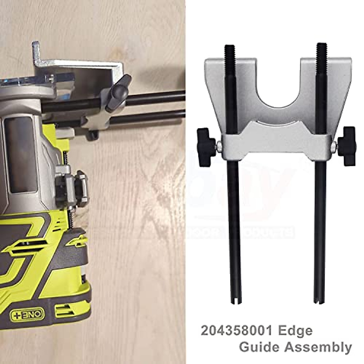 204358001 Edge Guide Assembly Compatible with Ryobi P601 and P206 18V ONE+ Trim Routers - 204358001 Router Guide.