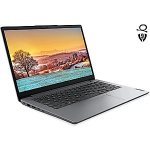 Lenovo IdeaPad 1i Laptop, 14.0" HD Display, Intel Pentium N5030, 4GB RAM 128GB eMMC Storage, Webcam, HDMI, WiFi, Bluetooth, Windows 11 Home in S Mode, Silver, Office 365 1 Year Included