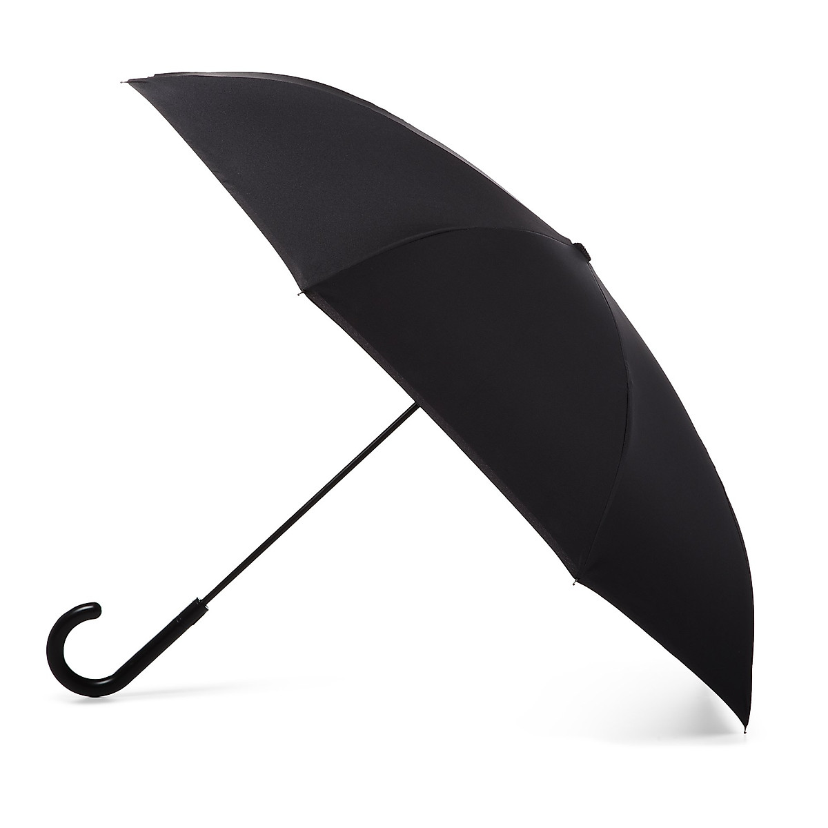 Totes InBrella - Reverse Close Umbrella with Invisible Water Repellent Coating - Auto Close, Inverted, Dripless, and Stormproof for Rainy Weather