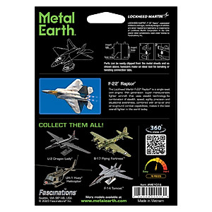Metal Earth F-22 Raptor ME1016 3D Metal Model Kit Fascinations