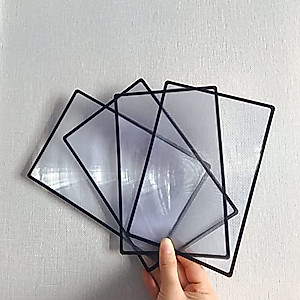 4pcs Page Magnifier for Reading, 3X Magnifying Lens Sheet/Bookmark Flat Magnifier Lenses Lay on Page, Magnifying Fine Print, Flexible Lens, by HYMAOME
