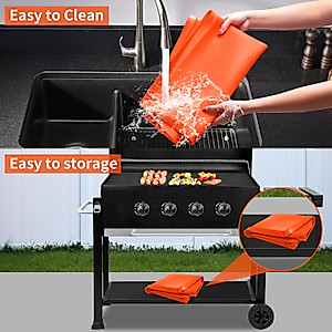 Cook Time Silicone Blackstone Griddle Mat, 28/inch Heavy Duty Food Grade Buddy Protective Cover Mats for Griddle, Accessories, Protect Your from Dirt & Rust