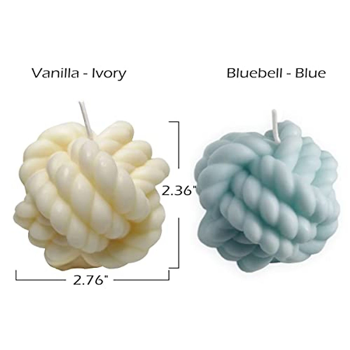 Vanilla Scented Bubble Candles Big Knot Ball Candle, Home Decor Cool Shaped Aesthetic Candles, Soy Wax Unique Candle Modern Candle Trendy Room Shelf Desk Decorations