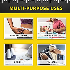3 Piece Measuring Tape for Body Kit - Automatic Telescopic 80 Inch Tape Measure Body Measuring Tape for Weight Loss, Muscle Gain - Metric Body Measure Tape Retractable & Self-Tightening