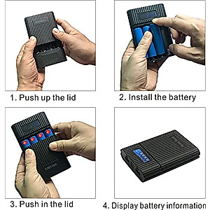 Battery Charger Case,Portable DIY Power Bank Box with LCD Display 2 USB Output,Micro and Type c Input, Smart Charger for 3.7v Li-ion Rechargeable Battery (Battery Not Included)