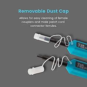 trueFIBER Fiber Optic Dual Position Pen Click Cleaner, SC/ST/FC 2.50mm, UPC/APC Connector Ferrules, 800+ Push Cleans, 1 pc