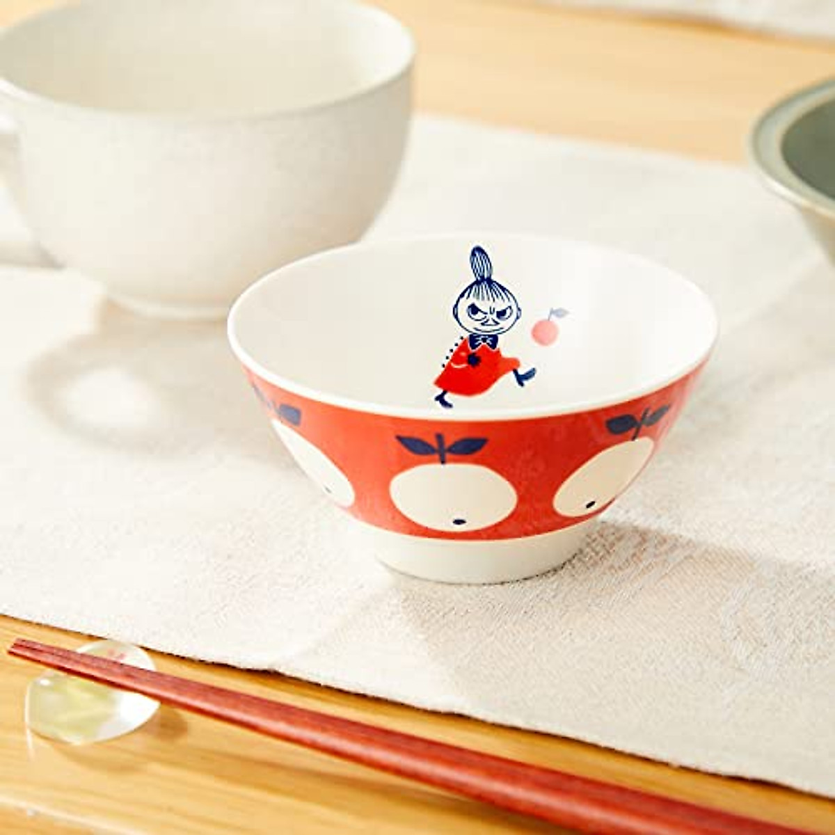 Yamaka Shoten MOOMIN MM032-312 Rice Bowl, Little My, Made in Japan, Red, 9.5 fl oz (280 ml)