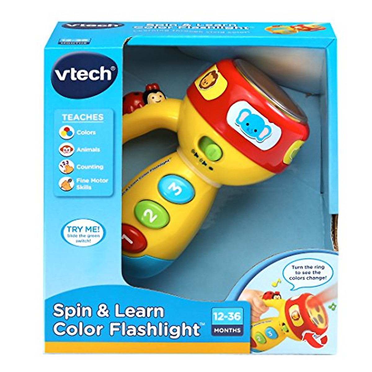 VTech Spin and Learn Color Flashlight, Yellow