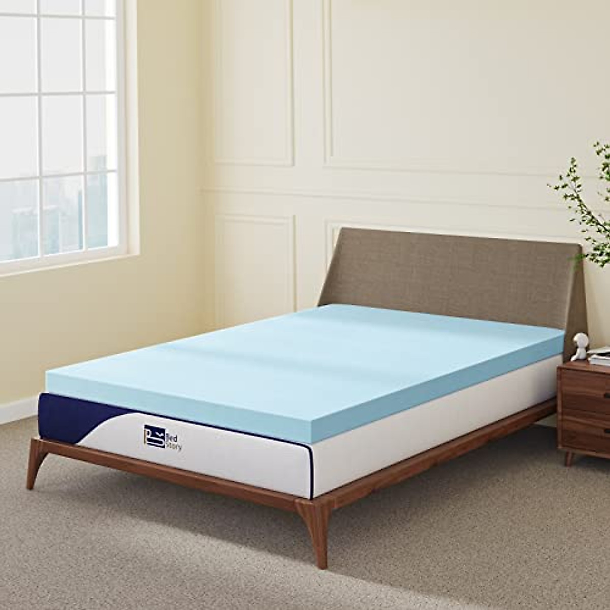 BedStory 3 Inch Mattress Topper King - Medium Firm Mattress Topper - 100% Memory Foam - Cooling Gel Infused Memory Foam - CertiPur Certified