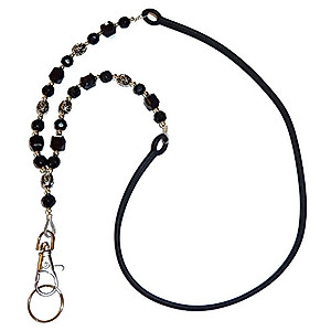 Beaded Women's Universal Lanyard Silicone Strap, Cell Phone Teacher Nurse Keys Keychain Exersize ID Card Badge Holder