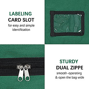 Paerduo Christmas Tree Storage Bag - Fits Up to 7.5 Ft. Tall Disassembled Tree - 20" Height X 15" Wide X 48" Long - Durable 600D Oxford Material- Heavy Duty Xmas Storage Container