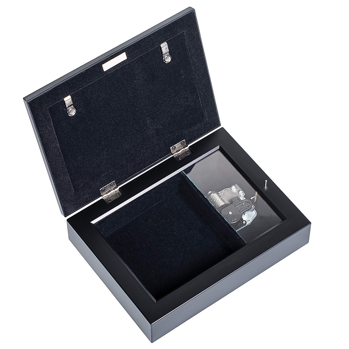 Cottage Garden Mr. and Mrs. Forever and Always Classic Black Jeweled Music Box Plays Wonderful World