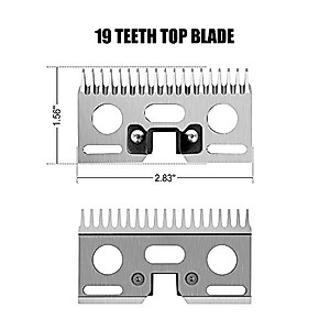 BEETRO 19 and 21 Teeth Horse Shears Replacement Blades, Professional Stainless Steel Clipper Blades for Horse Equine Goat Pony Cattle
